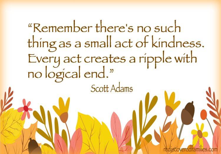 Fall Acts of Kindness For Families