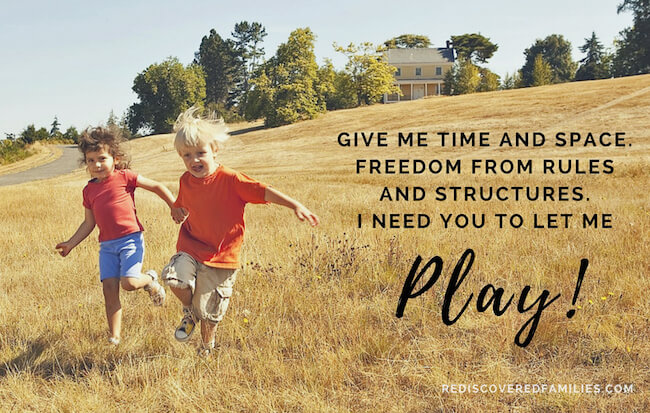 For The Children’s Sake Please Let them Play | Rediscovered Families