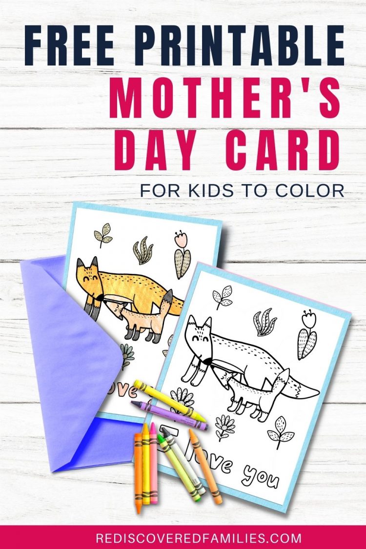 Printable Mother's Day Cards to Color At the Last Minute