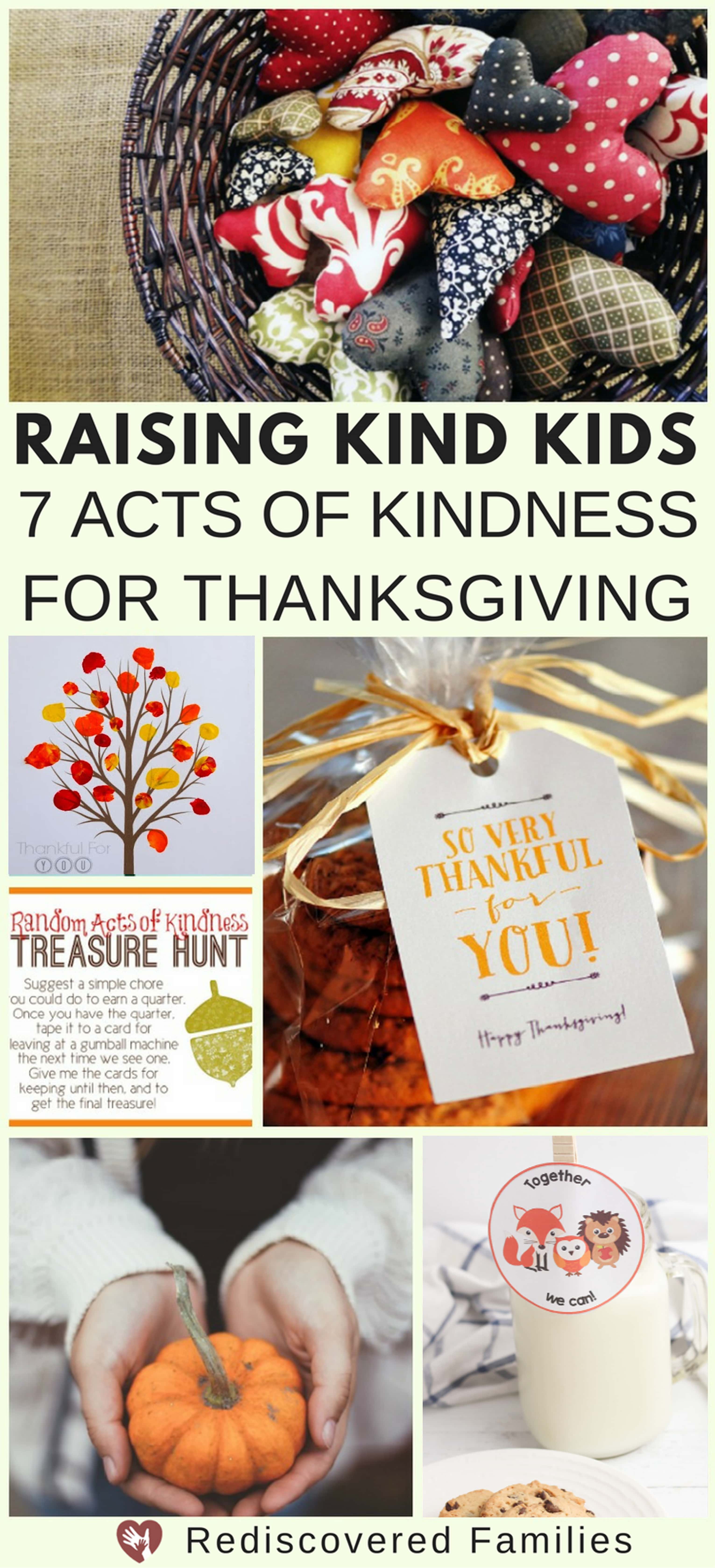 7 Acts of Kindness Families Can do For Thanksgiving | Rediscovered Families