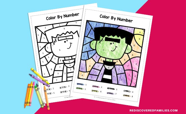 Free Color-By-Number Halloween Printables | Rediscovered Families