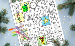 Advent Calendar to Color (Free Printable) | Rediscovered Families