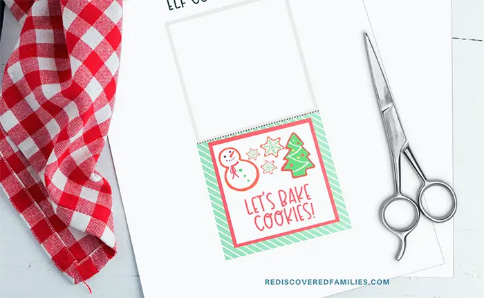 Elf on the Shelf Baking Cookies Printable | Rediscovered Families