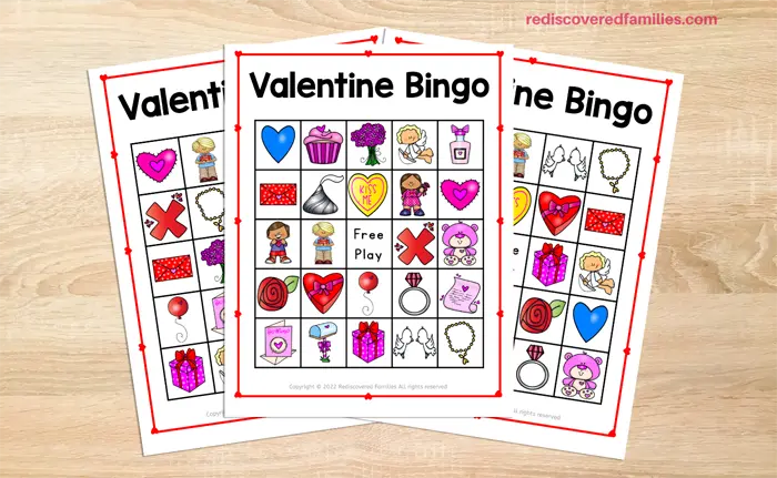 Valentine Bingo: A Fun Game For Families | Rediscovered Families