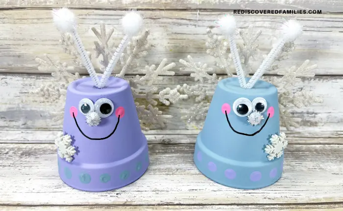 Simple Terracotta Pot Winter Bugs Craft | Rediscovered Families