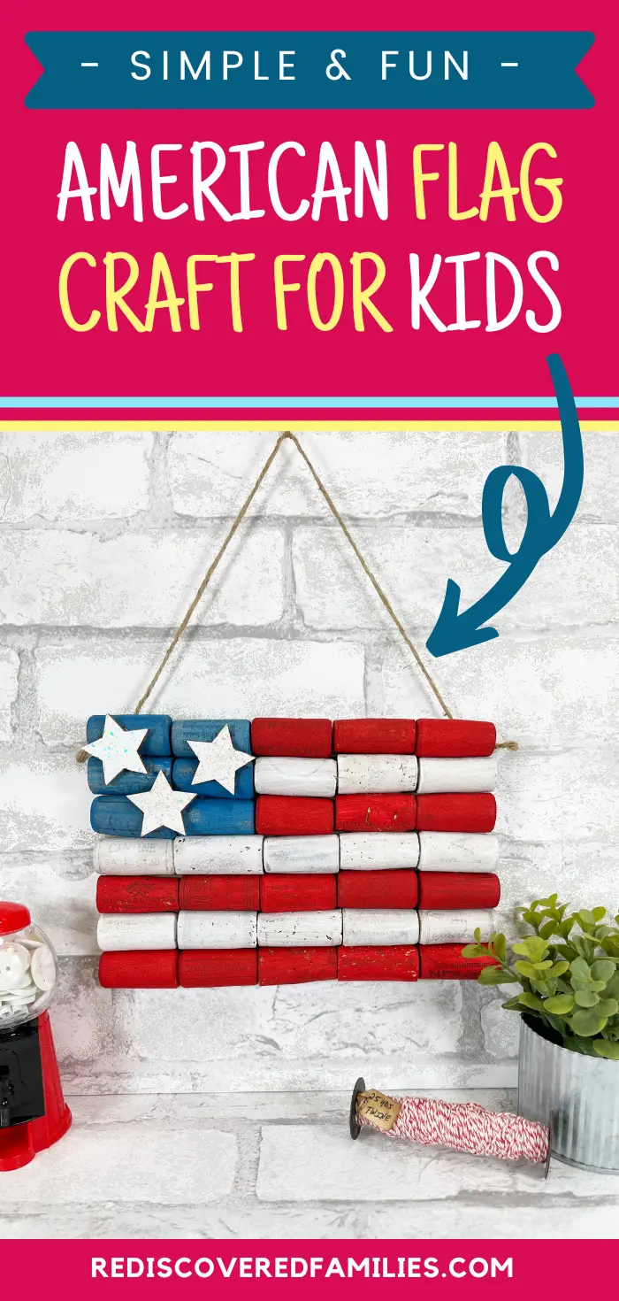 Easy American Flag Craft For Kids | Rediscovered Families