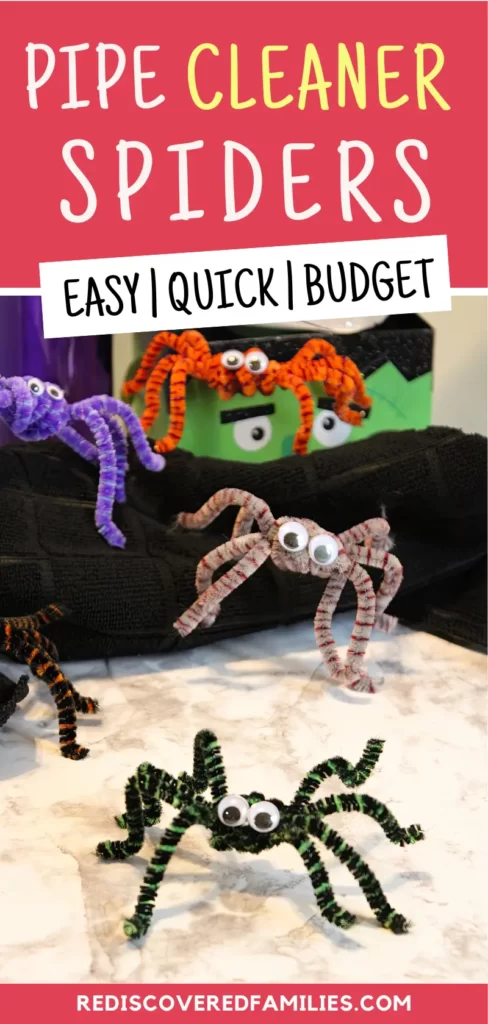 Pipe Cleaner Spiders: Quick and Easy Halloween Fun | Rediscovered Families