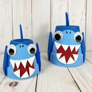 Clay Pot Shark Craft For Kids | Rediscovered Families