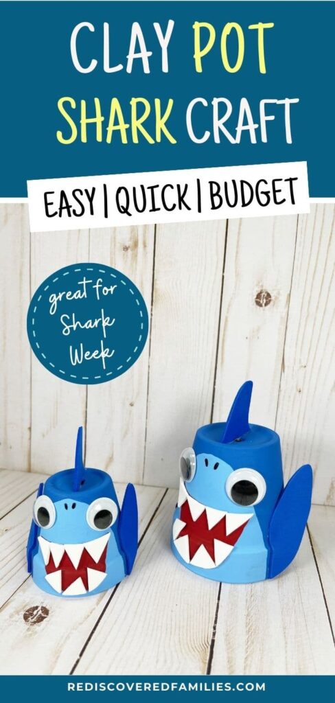 Clay Pot Shark Craft For Kids | Rediscovered Families