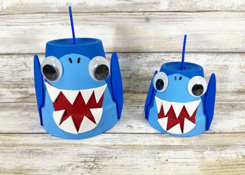 Clay Pot Shark Craft For Kids | Rediscovered Families