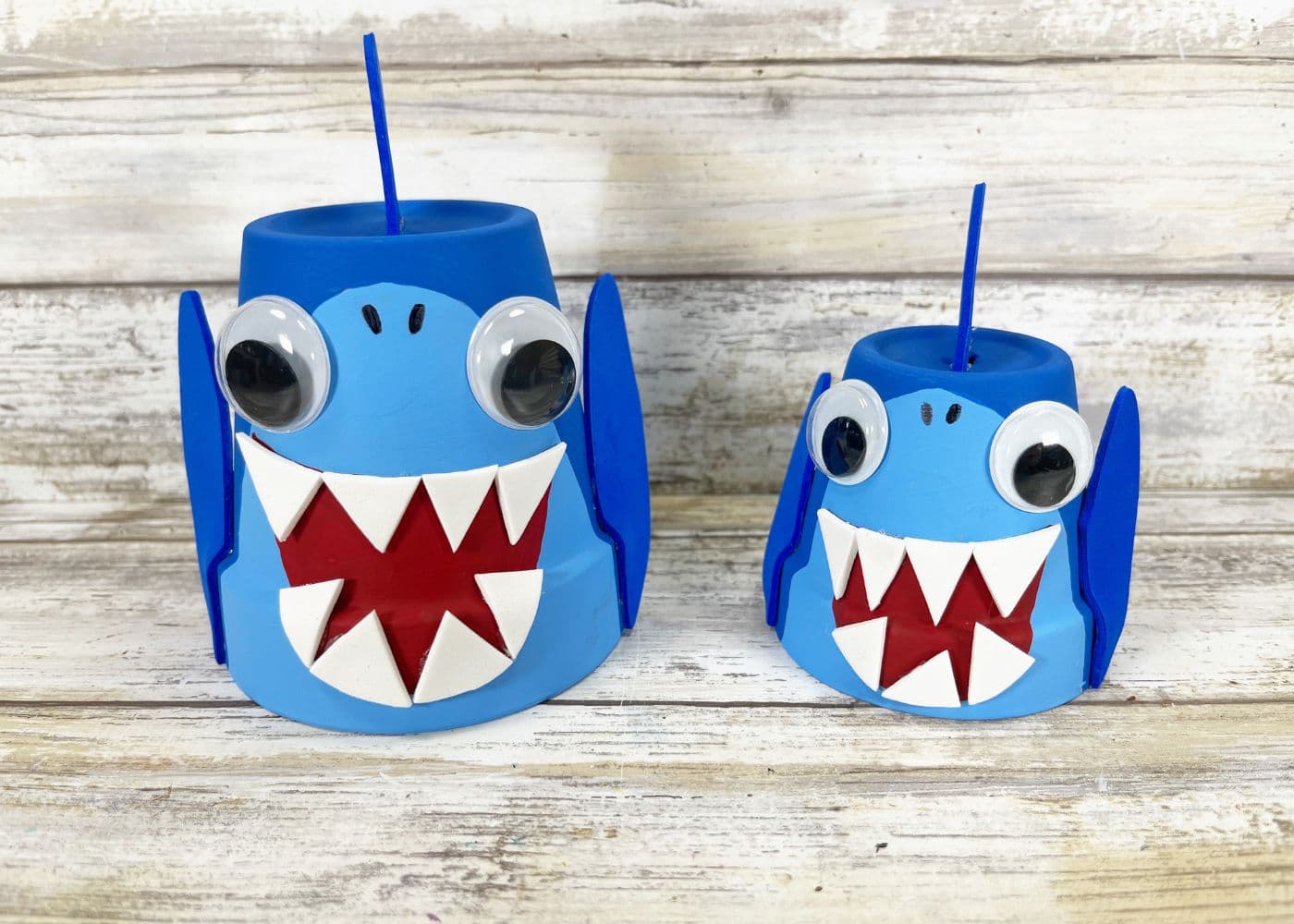 Clay Pot Shark Craft For Kids | Rediscovered Families