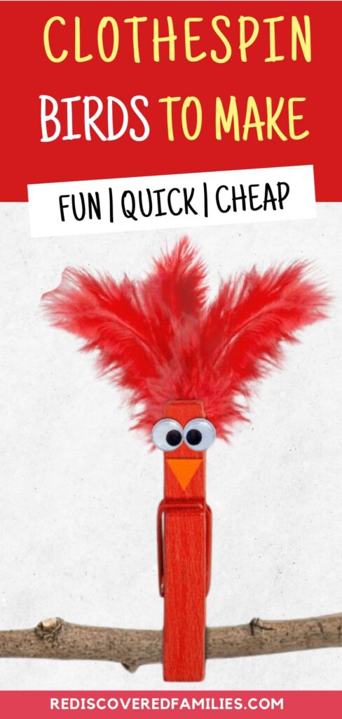 Clothespin Birds: A Fun Craft For Kids | Rediscovered Families