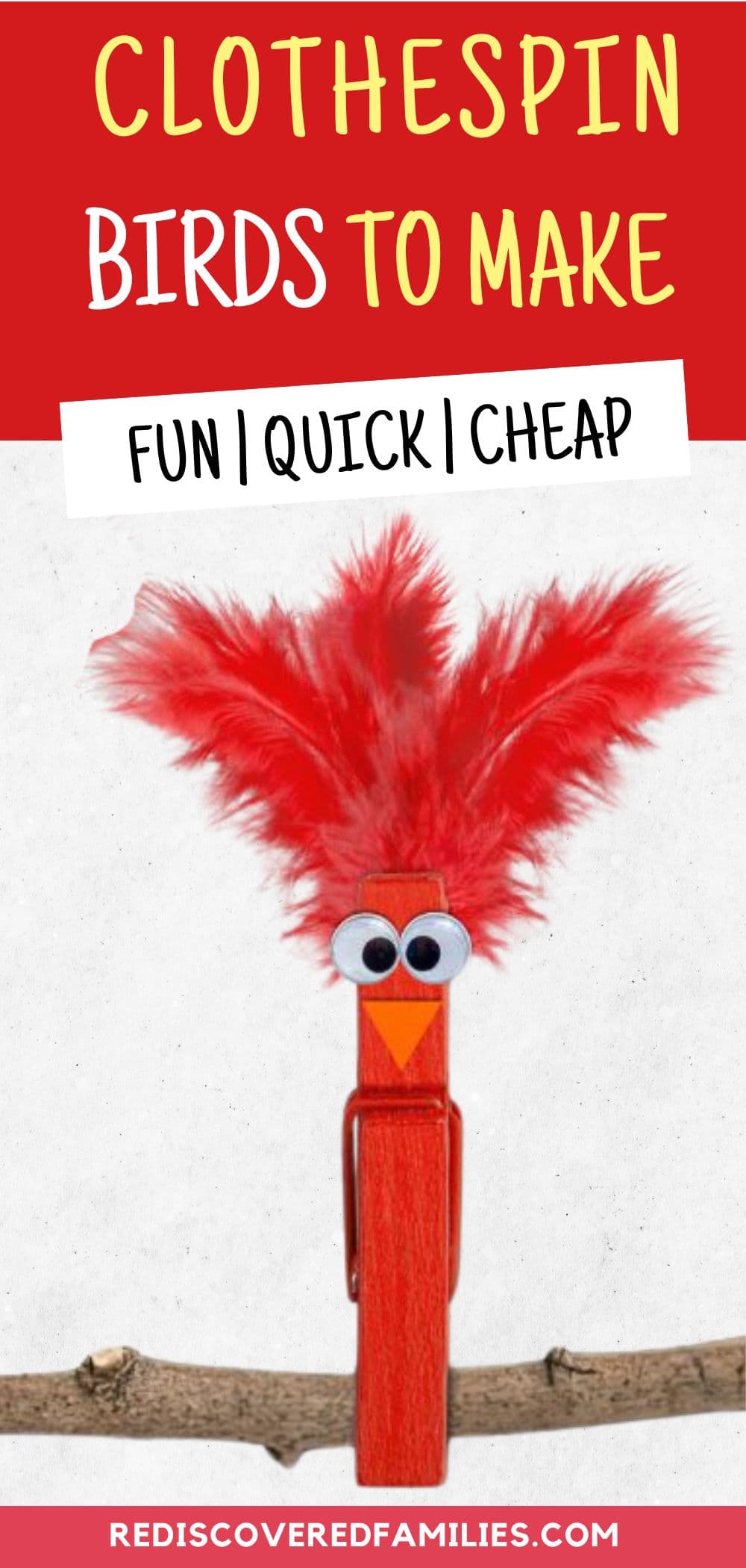 Clothespin Birds: A Fun Craft For Kids | Rediscovered Families