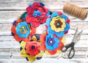 Newspaper Flowers: An Easy Recycled Craft | Rediscovered Families