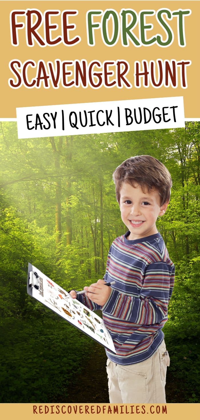 Free Forest Scavenger Hunt Your Kids Will Love | Rediscovered Families