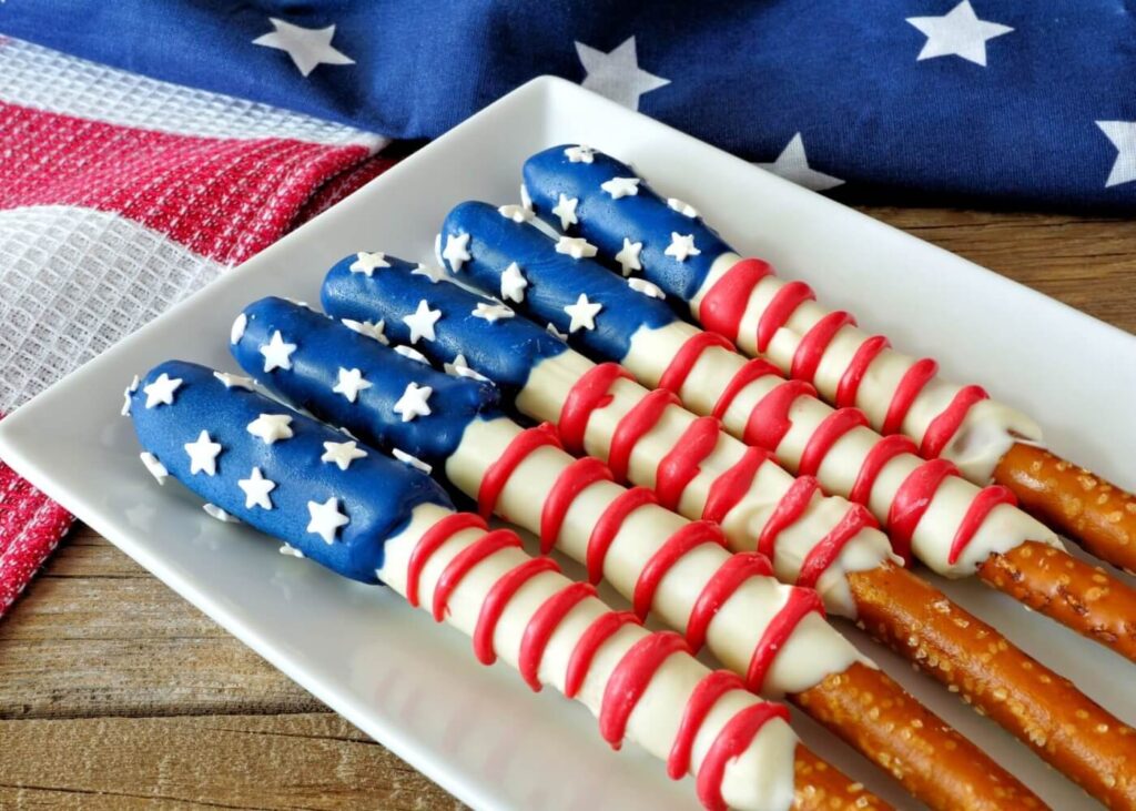 Easy Patriotic Pretzels To Make WIth Your Kids | Rediscovered Families