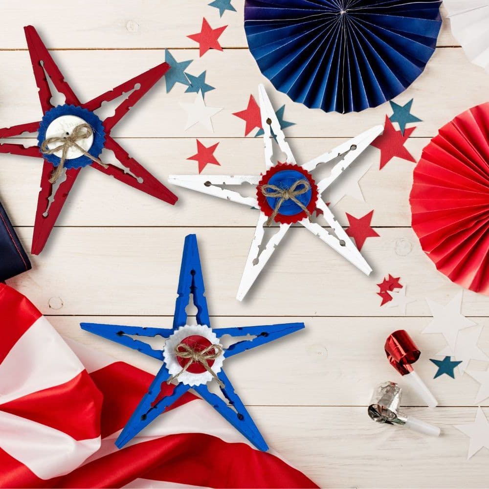 Easy Clothespin Star Craft For Kids | Rediscovered Families