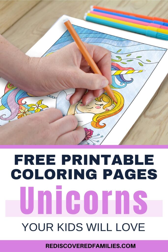 Cute Kawaii Unicorn Coloring Pages (Free Printable) | Rediscovered Families
