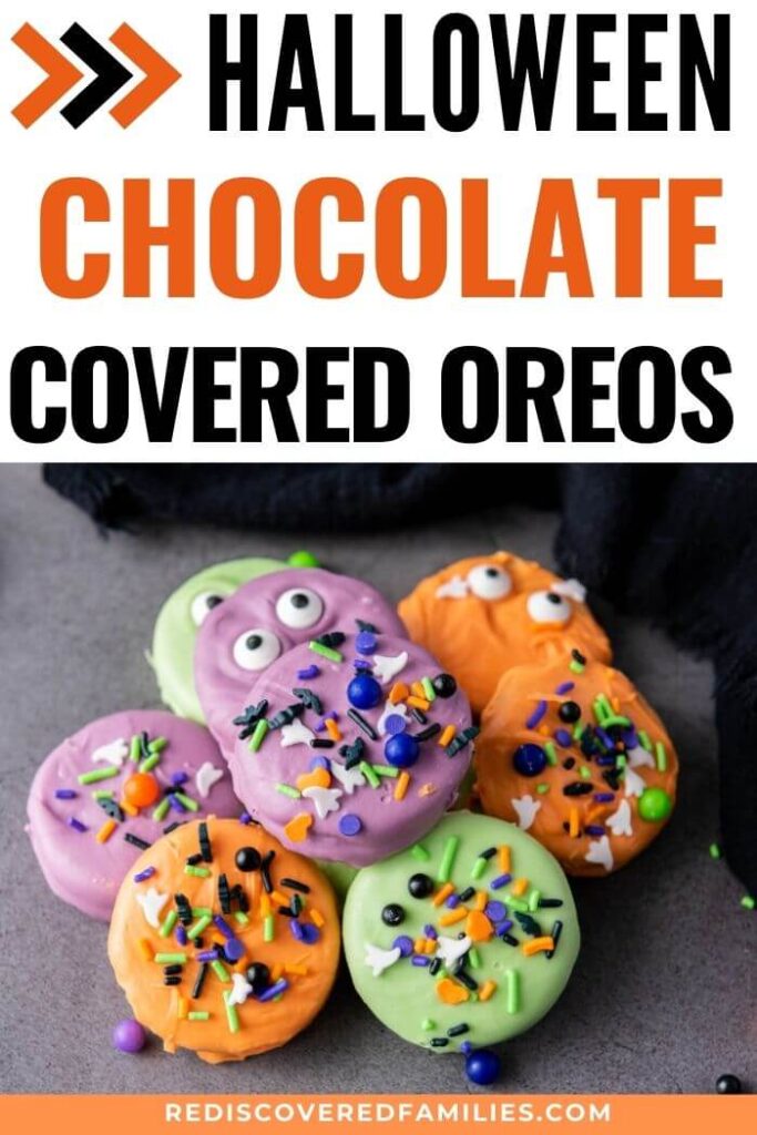 Easy Chocolate Covered Halloween Oreos Recipe | Rediscovered Families