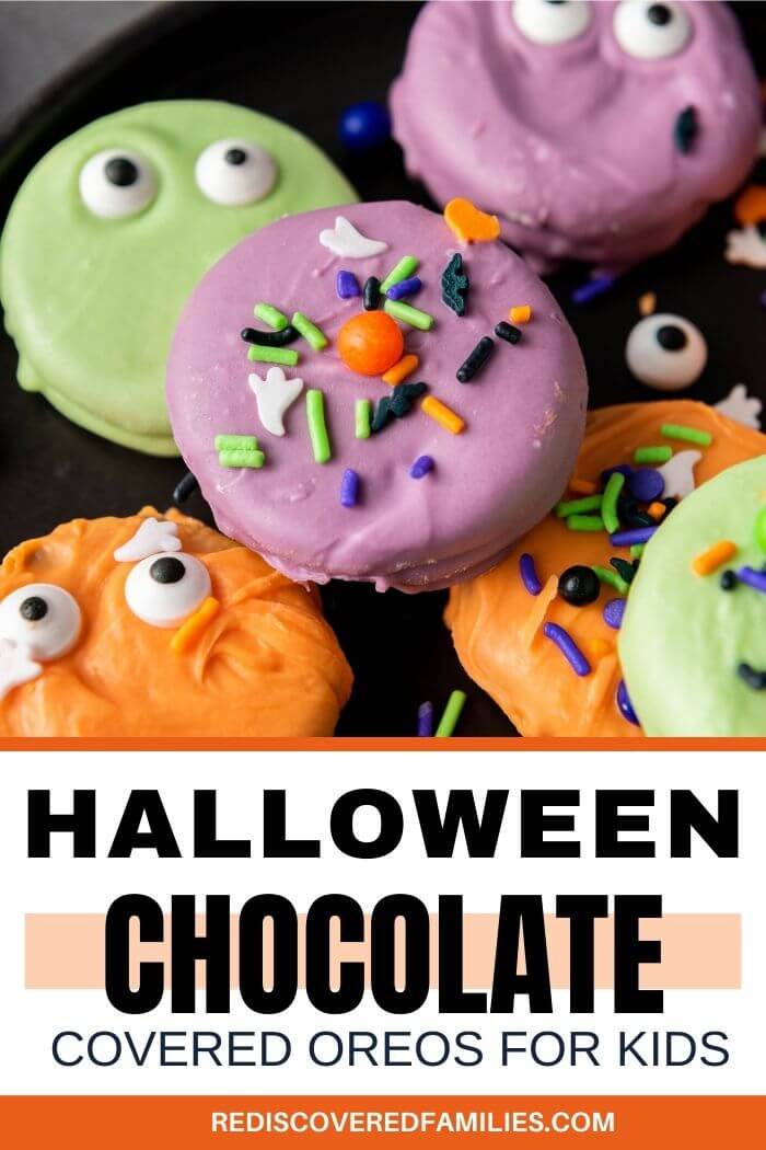 Easy Chocolate Covered Halloween Oreos Recipe | Rediscovered Families