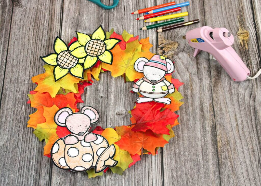Simple Fall Wreath Craft For Kids To Make | Rediscovered Families
